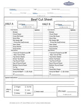 Cut Sheets – Wolf Pack Meats